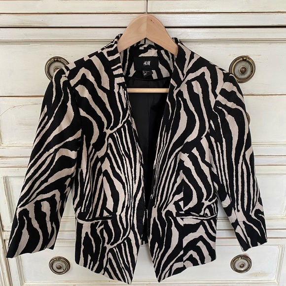 H&M | Jackets & Coats | Hm Zebra Print Jacket | Poshmark